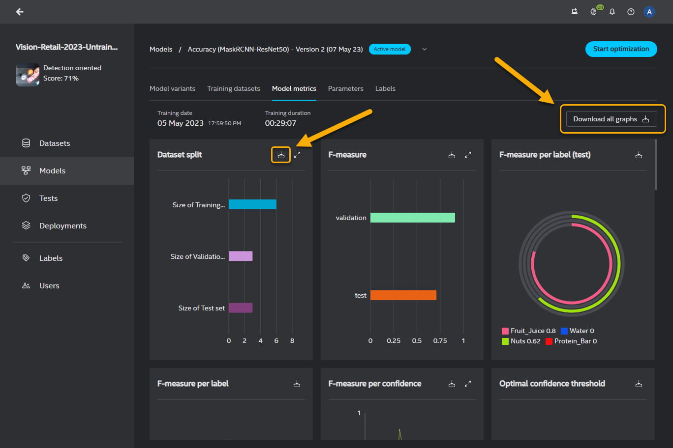 Model Training and Optimization | Geti™